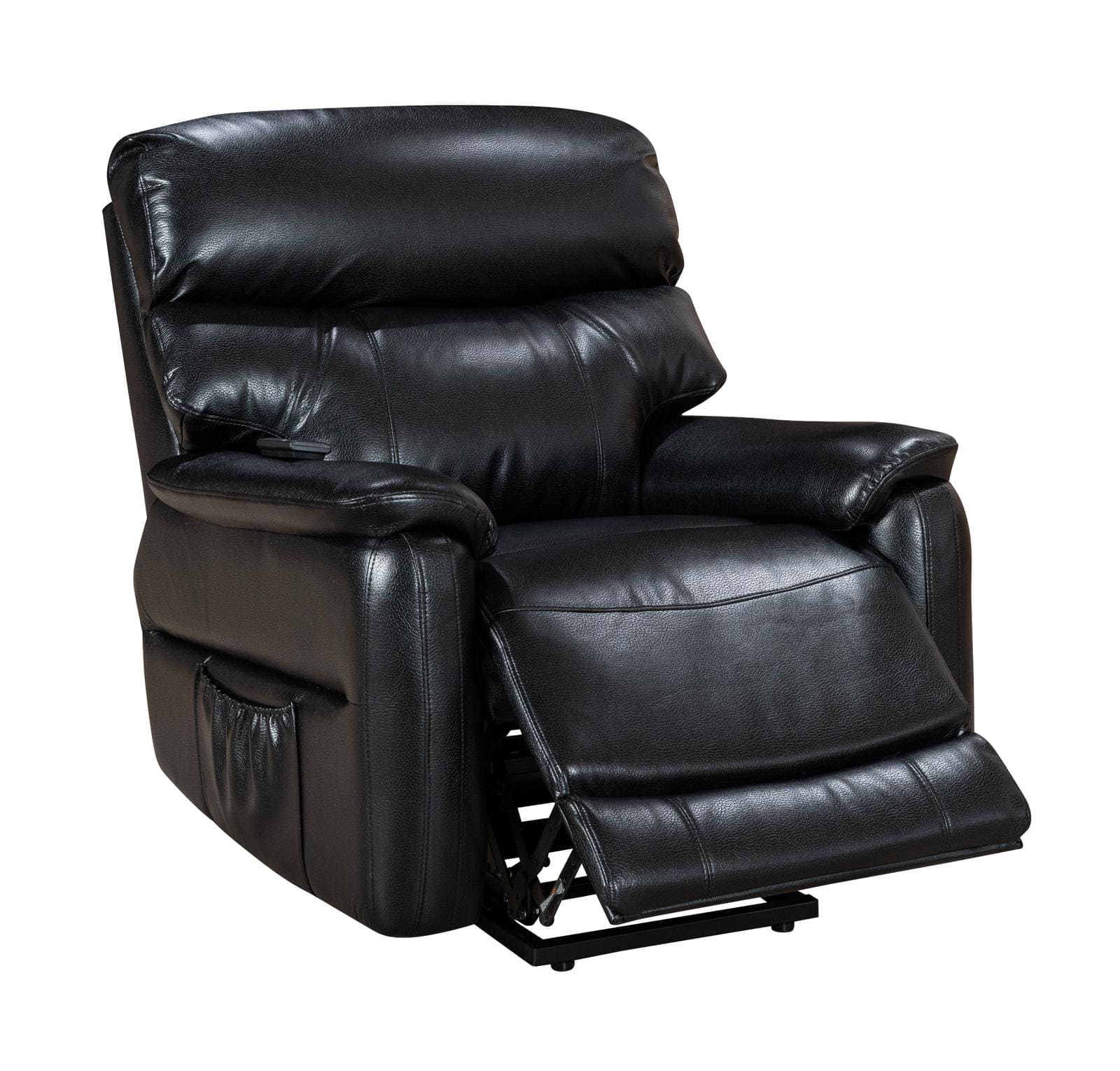 Lazy Boy Black Milano Leather Electric Power Reclining 1 Seater Sofa Armchair With USB Charging Ports