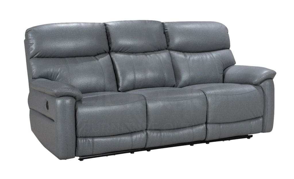 DFS Charcoal Grey Milano Leather Electric Reclining Sofa Range | This ...