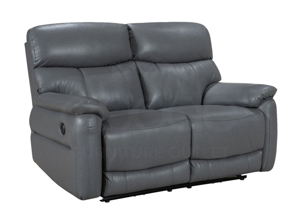 DFS Charcoal Grey Milano Leather Electric Reclining Sofa Range | This ...