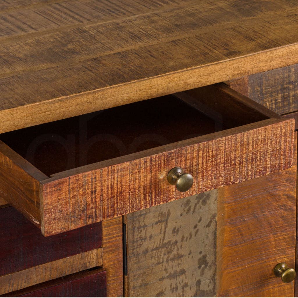 Industrial Multi Draw Chest With Brass Handles – Abode Furniture Outlet