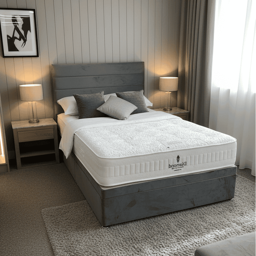 Diam 1000 Pocket Mattress & Divan Bed Package - Available In 3ft Singl ...
